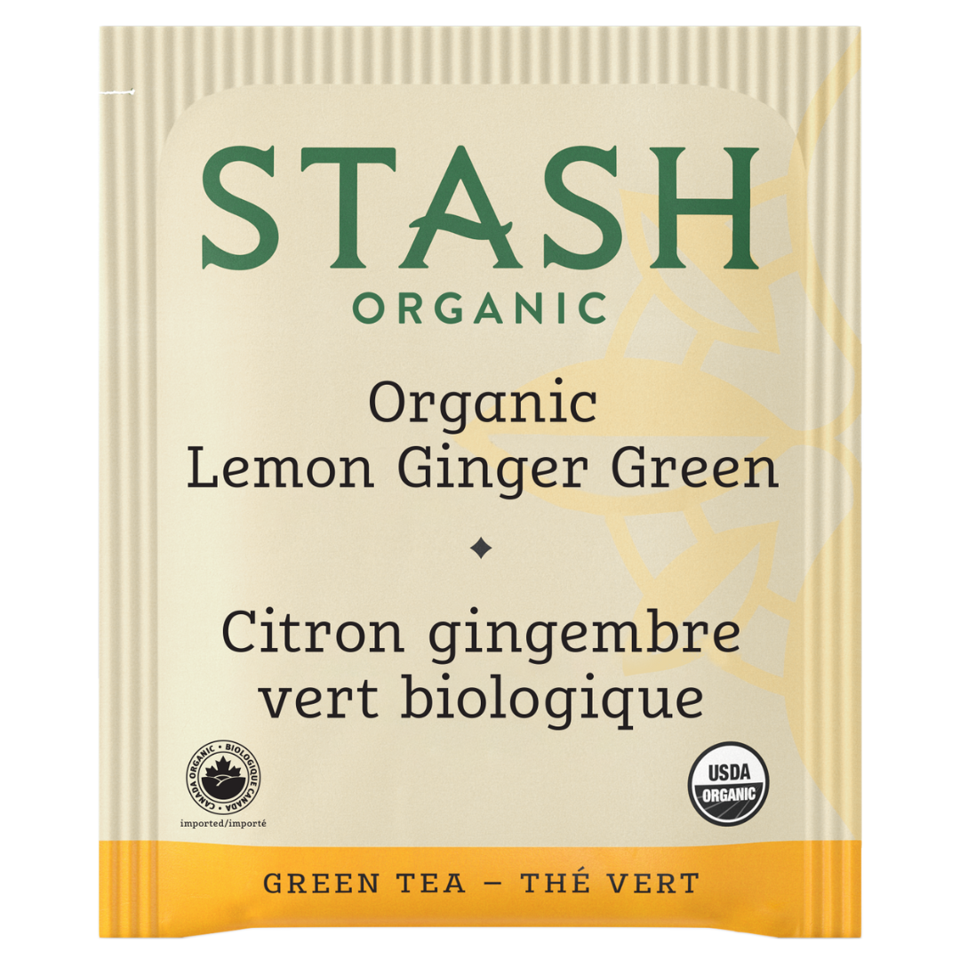 Organic Lemon Ginger Green Tea – Stash Tea
