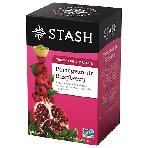Pomegranate Raspberry Green Tea Bags | Stash Tea